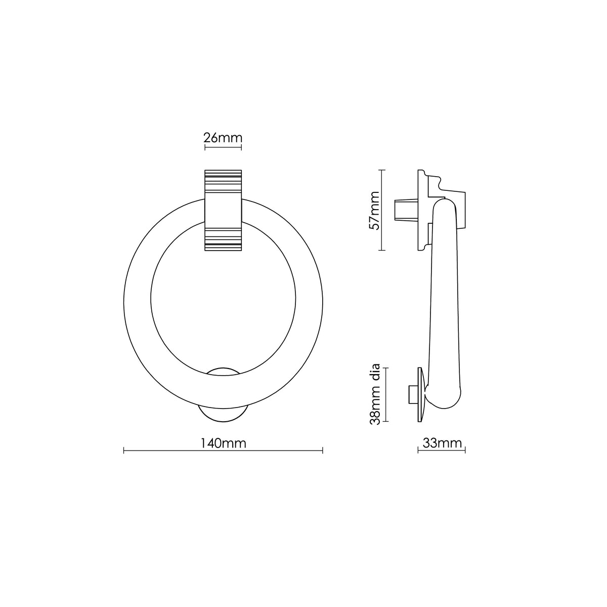 Ring Door Knocker Fulhambrass Ironmongery London Shop– FulhamBrassOnline