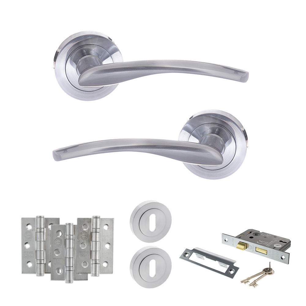 Arizona Lever Handle 3 Lever Sashlock Door Pack– FulhamBrassOnline
