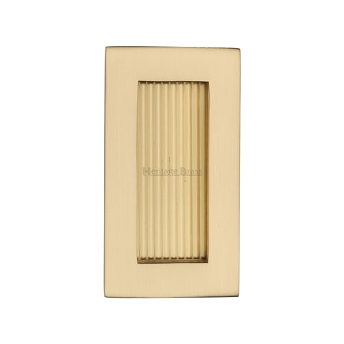 Reeded Rectangular Flush Pull Concealed Fix– FulhamBrassOnline