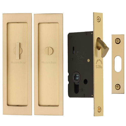 Sliding Lock with Rectangular Privacy Turn & Release– FulhamBrassOnline